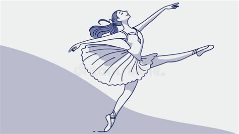 Graceful Ballerina Dancing Ballet Performance And Artistic Movement Dance Art Vector Design