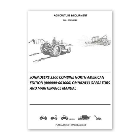 John Deere 3300 Combine North American Edition 000000 003000 Omh82833