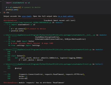 Requests Has No Attribute ReadTimeout ERROR Issue 824 Openatx