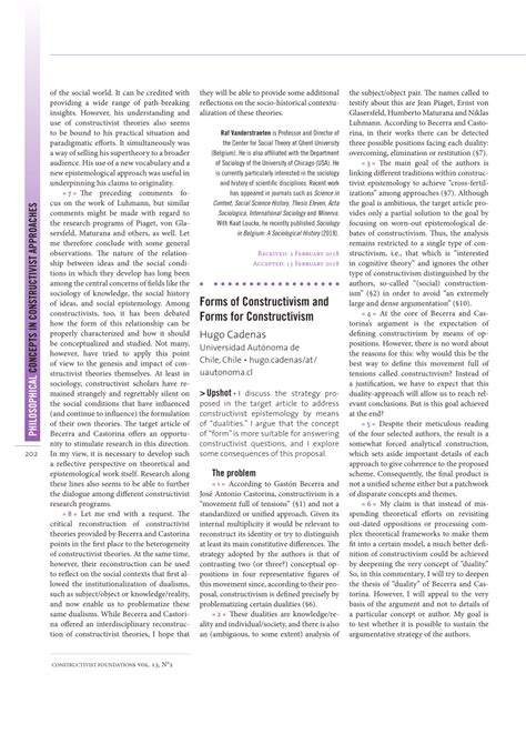 PDF Forms Of Constructivism And Forms For Constructivism