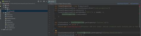 Get Error When I Open The Android Folder In Flutter Project Red Lines In Build Gradle Any Idea