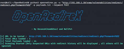 Openredirex Open Redirection Vulnerability Finder Tool In Linux