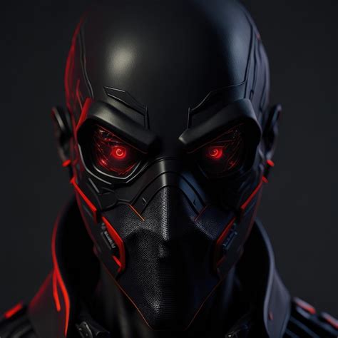 Premium Ai Image Black Background Red Light Hacker Generative Ai