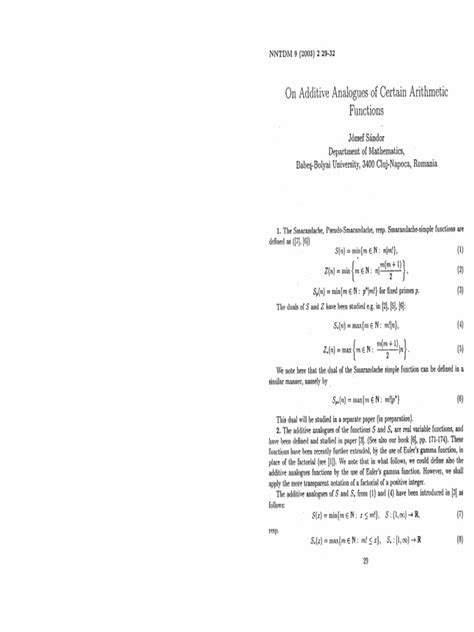 on additive analogues of certain arithmetic functions pdf