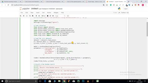 Optimize The Parameters Of Gradient Boosting Classifier Youtube