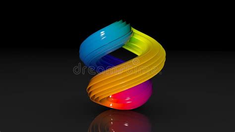 Abstract Form Or Shape Logo Shape Geometry Shapes That Goes Up And Down 3d Illustration 3d