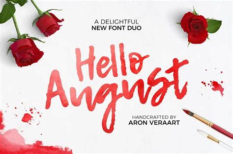Hello August Script Font Free Download And Preview Deefont