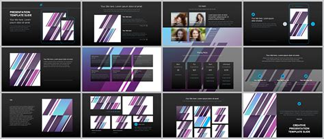 최소한의 프리젠테이션 포트폴리오 템플릿 검은 배경에 간단한 요소입니다 책자 커버 벡터 디자인입니다 전단지 전단지 책자에 대 한 프레 젠 테이 션 슬라이드를 보고 마케팅 광고