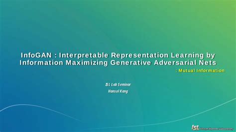 Pdf Infogan Interpretable Representation Learning By Information