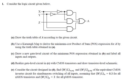 Solved Consider The Logic Circuit Given Below A Draw The Chegg Com