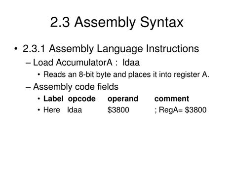 Ppt Ch2 Intro To Assembly Language Programming Powerpoint