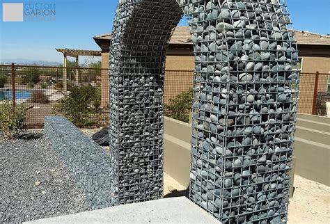 Custom Gabion Arch Gabion Wall Design Gabion Wall Landscape Features