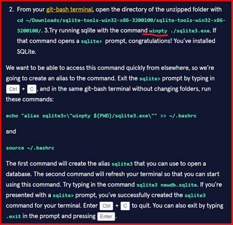 Having Trouble Following The Tutorial On The Sqlite Video In Data