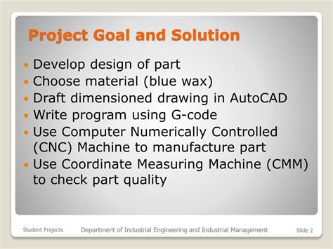 Ppt Ise 370 Project Create A Machined Part Using The Computer
