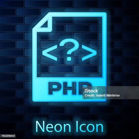 發光的霓虹燈 Php 檔文檔圖示下載在磚牆背景上隔離的 Php 按鈕圖示php 檔符號向量插圖向量圖形及更多javascript圖片 發光的霓虹燈 Php 檔文檔圖示下載在磚牆背景上隔離的 Php 按鈕圖示php 檔符號向量插圖向量圖形及更多javascript圖片