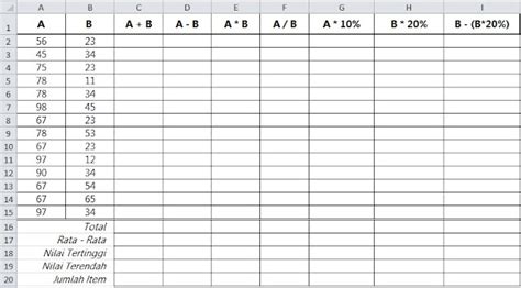 Contoh Soal Microsoft Excel Verivamet