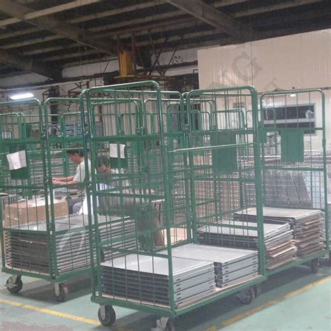 Heavy Duty Roll Gaġeġ Roll Cage Trolley Prodotti Qingdao Yishitong Logistics Equipment Co