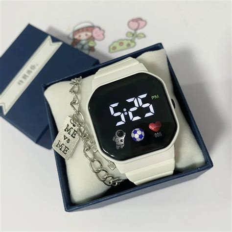 儿童电子手表只看时间女孩小学生9女童10岁以上初中男大童15夜光 虎窝淘