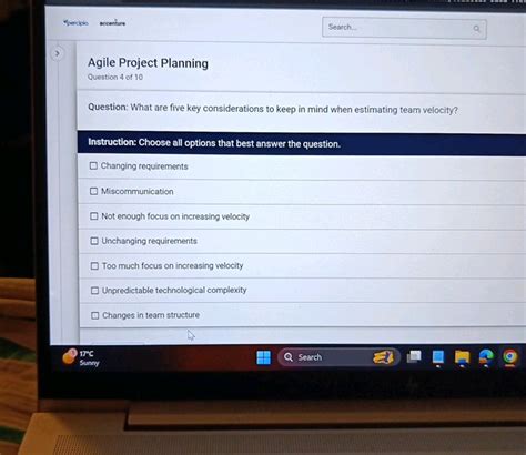 Agile Project Planning Question Of Question What Are Five Key Considerations To Keep In