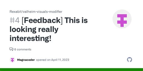 Feedback This Is Looking Really Interesting · Issue 4 · Rexabit
