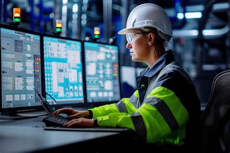 Premium Photo Engineer Operators Using Scada System