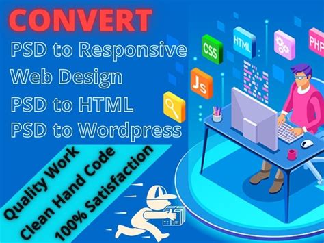 I Will Doconvert Psd To Responsive Web Design Using Html Css Javascript Bootstrap 4 For 5