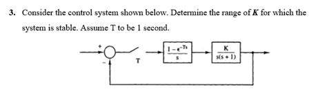 Solved 3 Consider The Control System Shown Below Determine