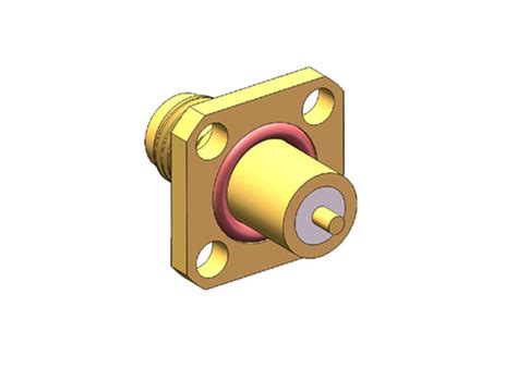 Sma Type Hermetically Sealed Female Rf Connector With Microstrip For
