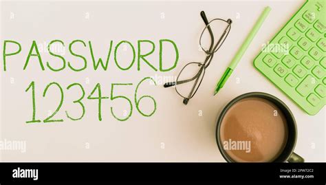 Hand Writing Sign Password 123456 Word For The Hidden Word Or Expression To Be Used To Gain