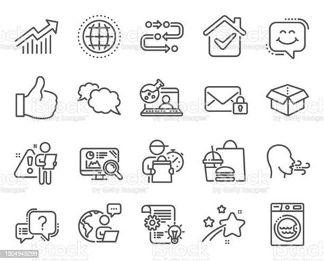 기술 아이콘이 설정됩니다 오픈 박스 서분석 온라인 화학 표지판으로 아이콘이 포함되어 있습니다 벡터 0명에 대한 스톡 벡터 아트 및 기타 이미지 Istock