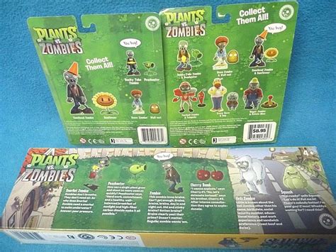 Plants Vs Zombies Fun Dead Figure Sets Lot Of 3 Playset Figures New