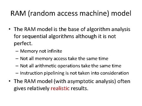 RAM And Parallel RAM PRAM Why Models What