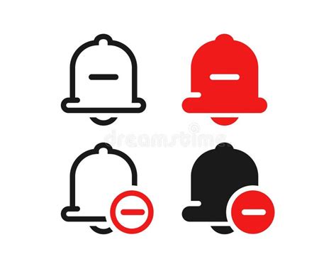 Bell Delete Symbol Illustration Vector Stock Vector Illustration Of
