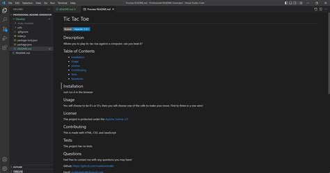 Github Noahbrimhall6 Professional Readme Generator