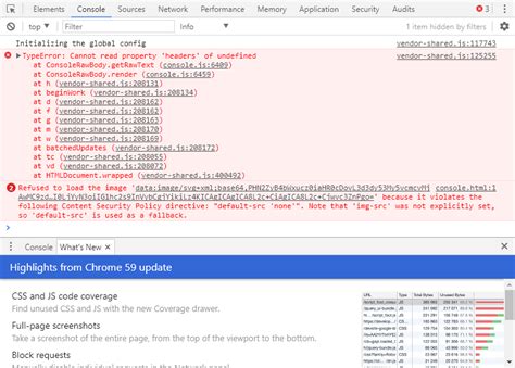 postman console something went wrong error when opening an array