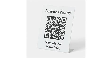 Create Your Own Qr Code Template Pedestal Sign Zazzle