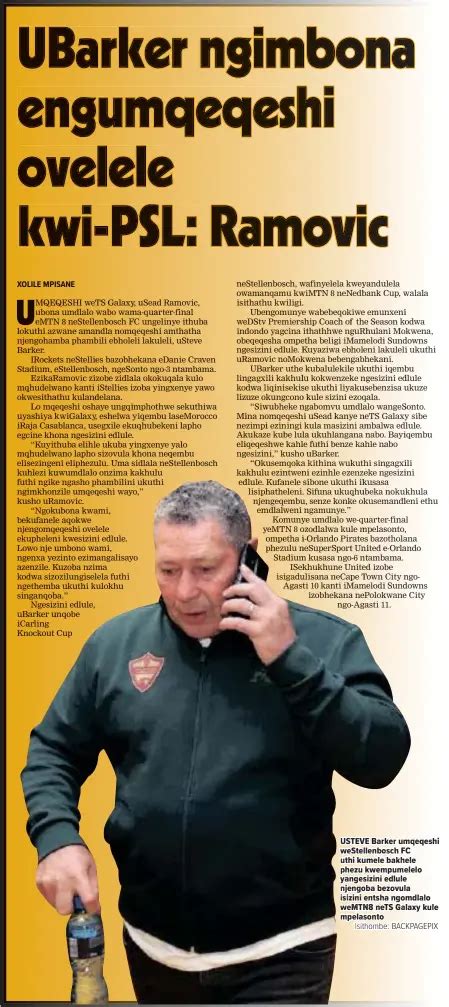 Ubarker Ngimbona Engumqeqes­hi Ovelele Kwi Psl Ramovic Pressreader