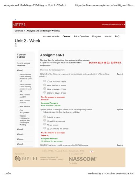 Unit 2 Week 1 Assignment 1 Pdf Welding Construction