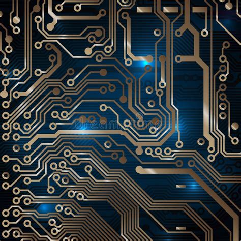 Abstract Processor Computer Digital Chip Printed Circuit Board Artificial Intelligence Stock