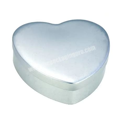 Accept Custom Design Heart Shaped Candy Tin Box Packaging Silver Color Tin Container Buy Heart