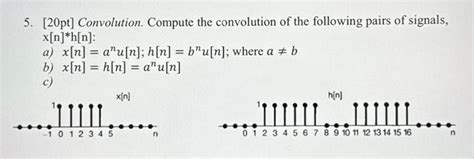 Solved 5 20pt Convolution Compute The Convolution Of The