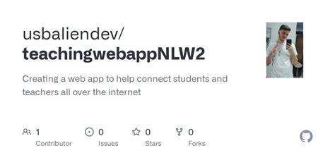 GitHub Usbaliendev TeachingwebappNLW Creating A Web App To Help Connect Students And