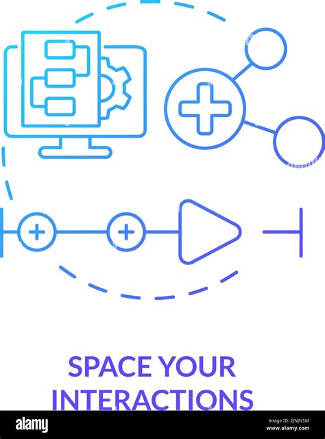 Space Your Interactions Blue Gradient Concept Icon Stock Vector Image And Art Alamy