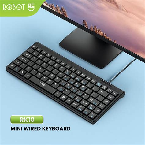 Jual TERLARIS ROBOT Keyboard Kabel Mini Portable Keyboard Kerja Design Tipis RK10 Silent