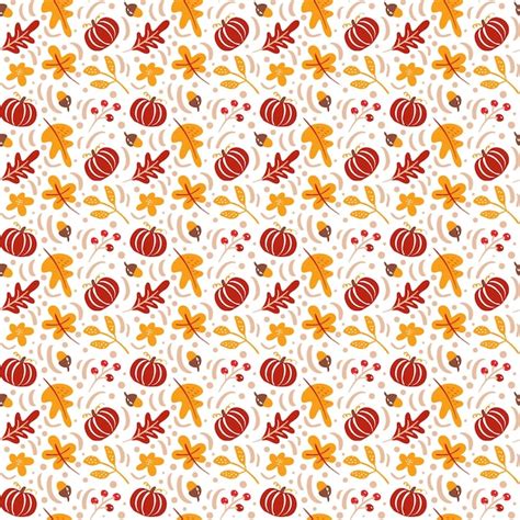 Premium Vector Autumn Pattern Premium Vector Autumn Pattern
