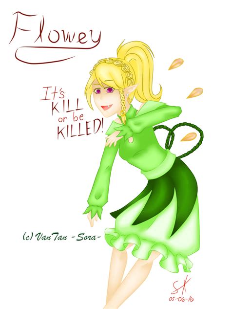 Undertale Female Human Flowey By Vantan Sora On Deviantart