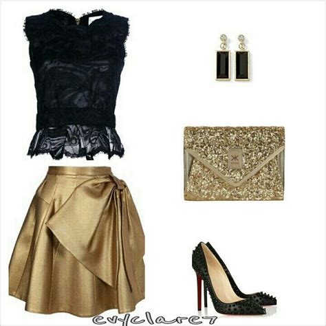 Black And Gold Casual Outfits For Ladies Dresses Images 2022