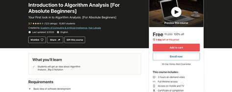 introduction to algorithm analysis [for absolute beginners] free