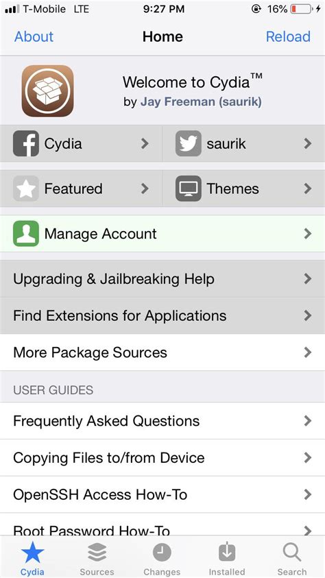 [help] cydia home page not working the greyed our tabs are from me tapping everything else