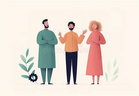 Professional Man Speaking And Sharing Experience Illustration Stock